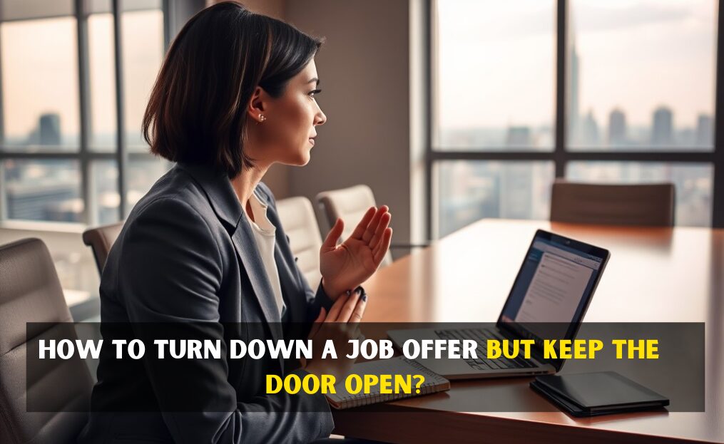How to Turn Down a Job Offer but Keep the Door Open? - Wordify